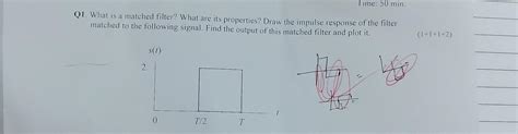 what is matched filter what are its properties draw