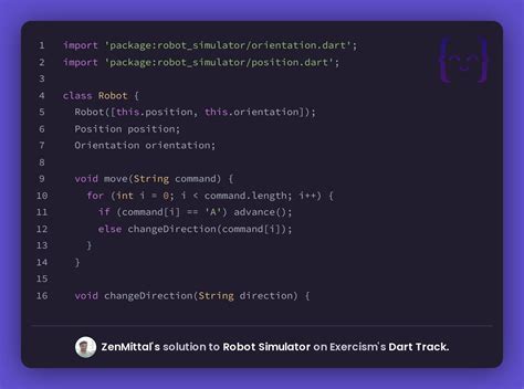 zenmittal s solution for robot simulator in dart on exercism