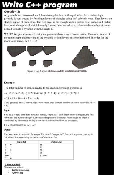 solved write c program question 2 a pyramids are