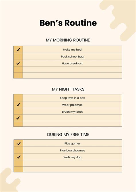 Bedtime Routine Chart In Illustrator Pdf Download Bedtime Routine Chart In Illustrator Pdf Download