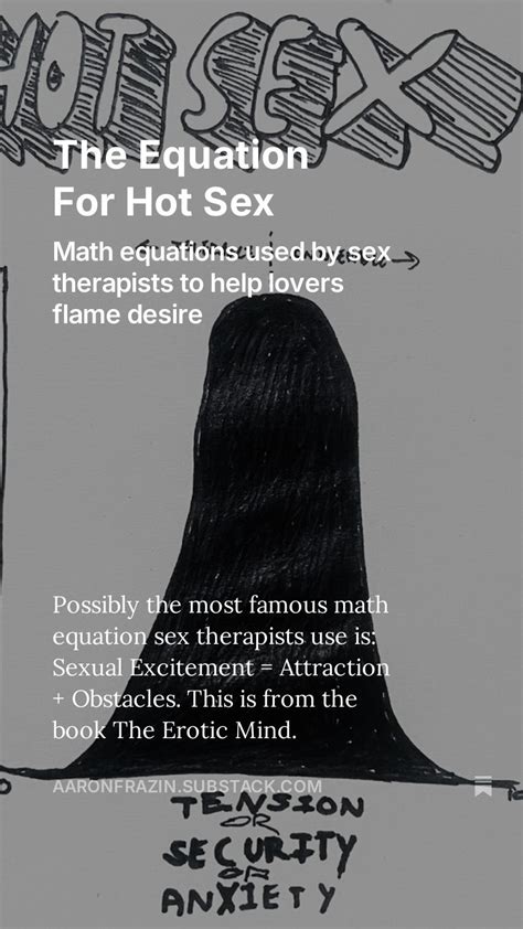 Aaron Frazin On Linkedin There Are A Few Math Equations Sex Therapists Use To Help Couples