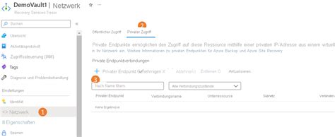 So Erstellen Und Verwalten Sie Private Endpunkte Mit V2 Benutzeroberfläche Für Azure Backup