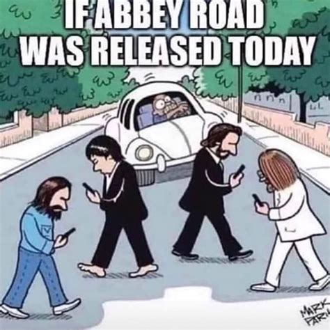 Abbey Road Cartoon Music Humor Rock Music Cartoons Funny Beatles Memes