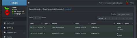 unknown 0 in recent queries · issue 2088 · pi hole web · github