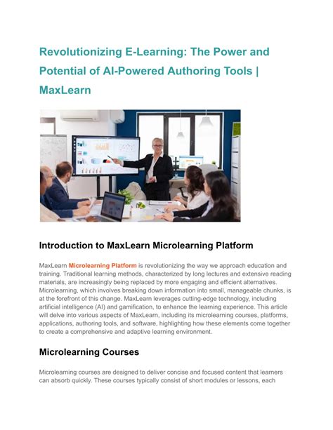 Ppt Revolutionizing E Learning The Power And Potential Of Ai Powered Authoring Tools