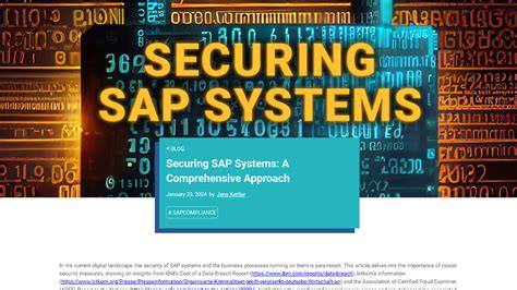 Securing SAP Systems A Comprehensive Approach