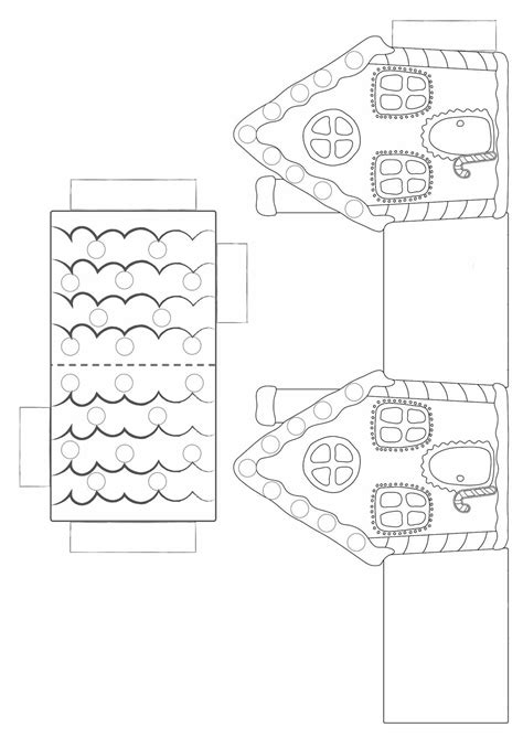 Домик Деда Мороза из бумаги для детей шаблоны