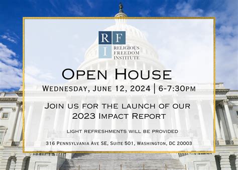 Rfi Open House Religious Freedom Institute