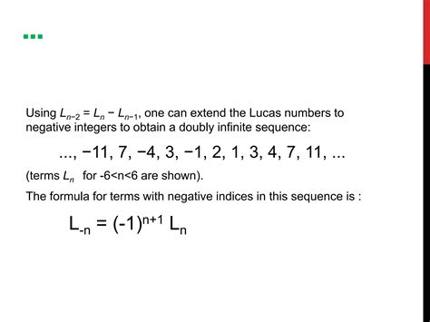 Fibonacci Numbers And Lucas Numbers Ppt