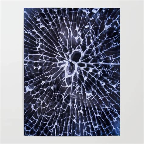 Abstract Art Of Broken Glass Close Up Shot In Dark Background Poster Abstract Art Dark