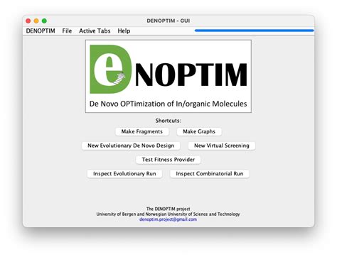 The Graphical User Interface Gui — Denoptim Tutorials Documentation