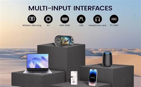 Aaxa Led Pico Max Mini Projector 2 7 Hour Battery Dlp Native 1080p Wireless