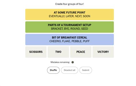 Cheerio And Puff Meaning In Nyt Connections 493 Screen Plays Mag