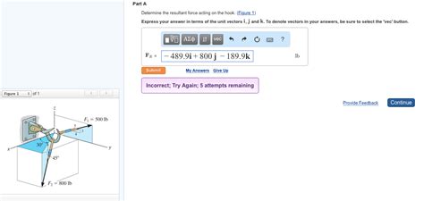 Solved Determine The Resultant Force Acting On The Hook