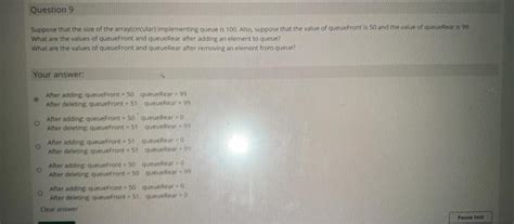Solved Suppose That The Size Of The Arraytircular
