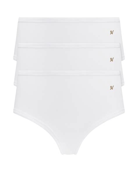 Mid Rise Cotton Brief Black White Full Coverage Brief Nudea