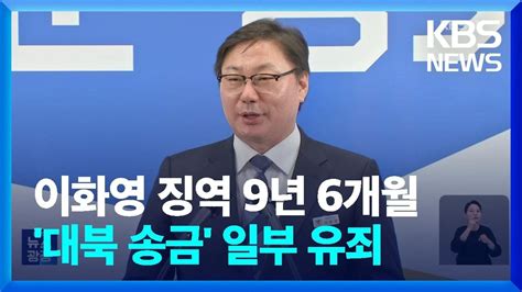 ‘불법 대북송금·뇌물수수 이화영 징역 9년 6개월…불법송금 공모 인정 Kbs 2024 06 08 Youtube