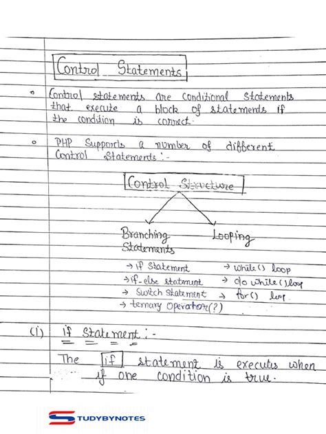 Control Statements In Php Pdf