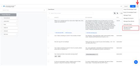 Managing Namespace V10