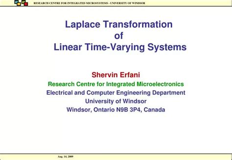 Ppt Laplace Transformation Of Linear Time Varying Systems Powerpoint Presentation Id 4765506