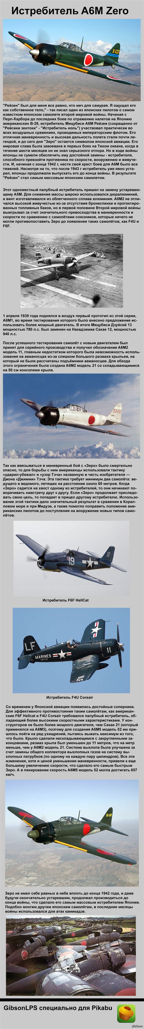 Истребитель A6m Zero Пикабу