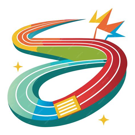 Running Track Clip Art And Vector Design With A White Background