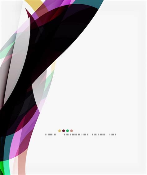 Premium Vector Colorful Geometric Wave Abstract Background Vector Template Background For
