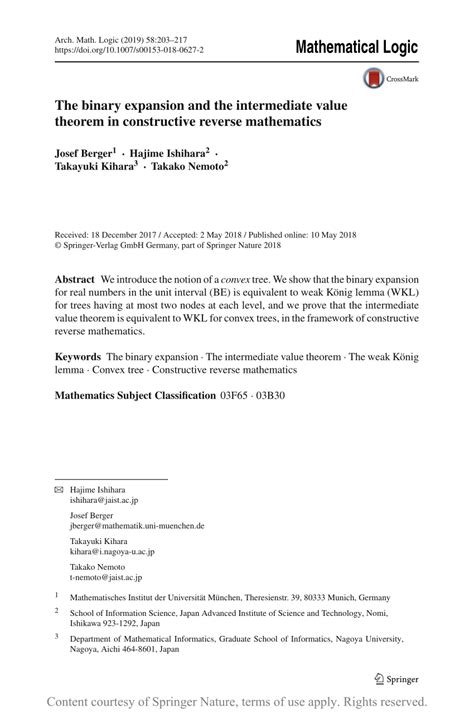 The Binary Expansion And The Intermediate Value Theorem In Constructive Reverse Mathematics