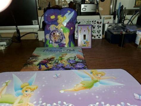Tinkerbell Alarm Clock Light Switch Cover Ceiling Fan Blades And A Book 3671271724