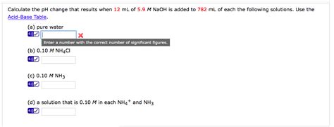 Solved Calculate The PH Change That Results When ML Of Chegg Com