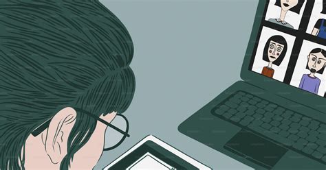 랩톱 컴퓨터 앞에 앉아 있는 사람 벡터 Unsplash의 그림 이미지