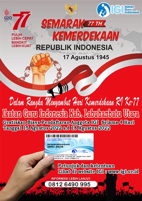Merdeka Pendaftaran Anggota Igi ~ Blog Igi Labuhanbatu Utara