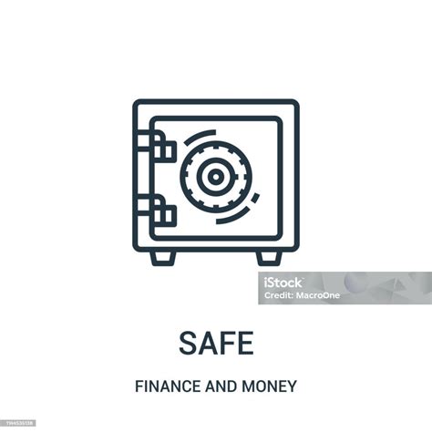 Safe Icon Vector From Finance And Money Collection Thin Line Safe Outline Icon Vector