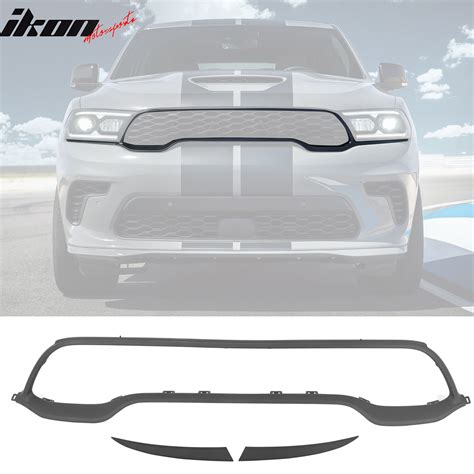 Ikon Motorsports Front Upper Grille Surround Trim Compatible With 2021 2024 Dodge Durango 2021