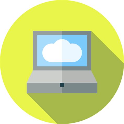 Cloud Computing Flat Circular Flat Icon