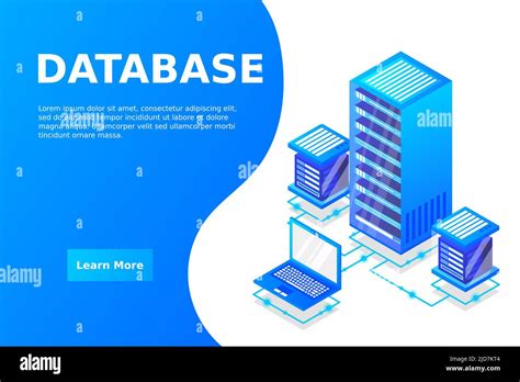Server Room Isometric Cloud Storage Data Data Center Big Data Processing And Computing