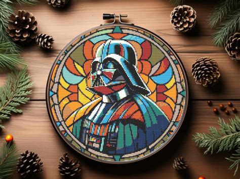 Darth Vader Cross Stitch Pattern Stqr Wars Cross Stitch Pattern Dark Side Cross Stitch Pattern