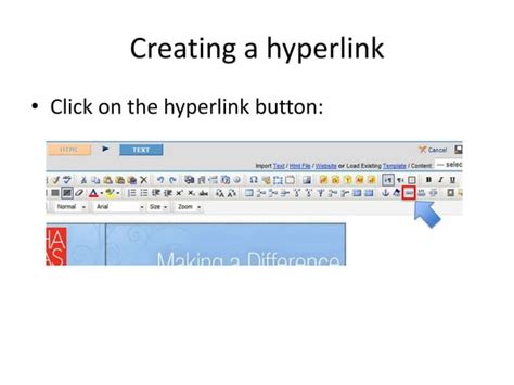 Creating A Hyperlink Powerpoint Ppt