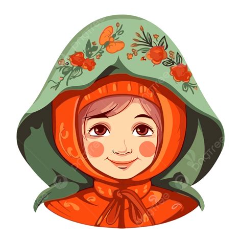 주황색 후드에 있는 소녀의 보닛 클립 아트 만화 그림 벡터 보닛 클립 아트 만화 Png 일러스트 및 벡터 에 대한 무료 다운로드 Pngtree