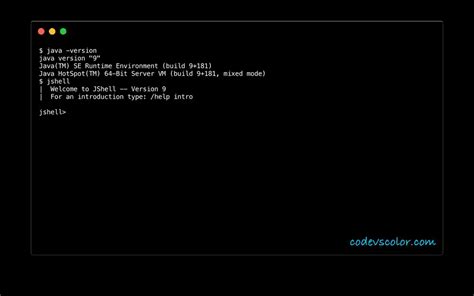 Introduction To Java JShell Or Java Shell Tool CodeVsColor