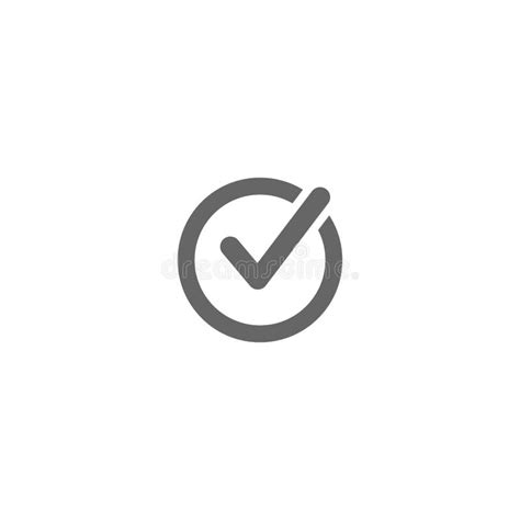 Vector Check Checkmark Flat Icon Round Simple Stock Photo Illustration Of Round Vector