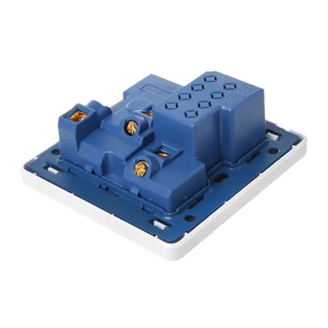 220 250V 13A Wall Socket With LED Light Switch 86 Type 5 Holes Double USB White PC Panel White