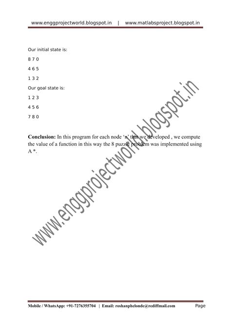 A Program To Implement 8 Puzzle A Algorithm Full Practical Manual