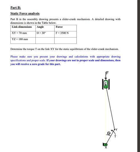 Solved Part B Static Force Analysis Part B In The Assembly Drawing
