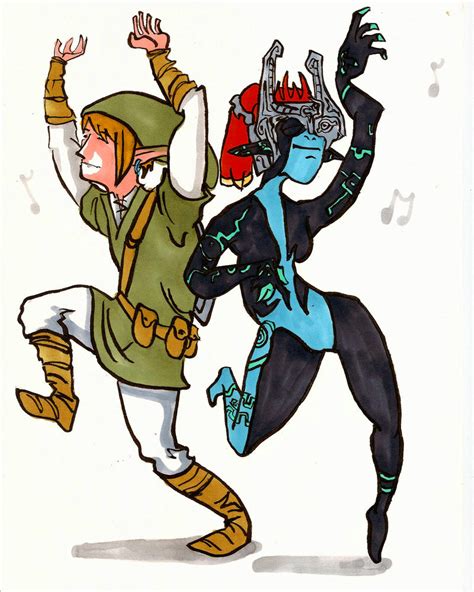 Link And Midna Partying By Alixnich On DeviantArt