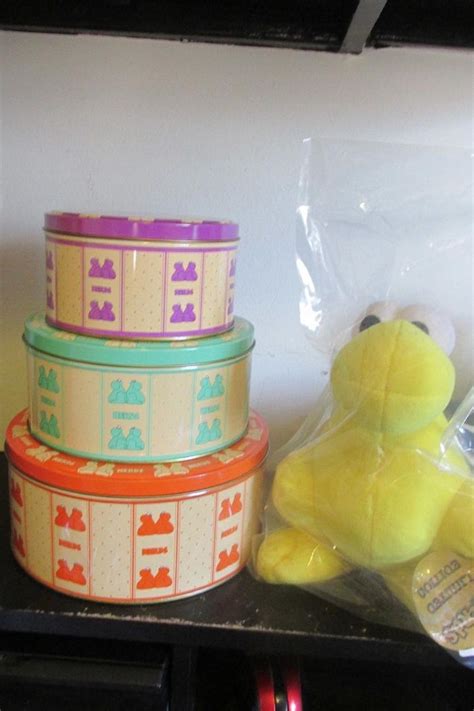 Wow 3 Rare 1984 Nerds Candy Tin Cans And Character Plush Stuffed Toy Willy Wonka 1865620177