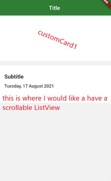 Flutter Showing Listview In Nested Columns Stack Overflow