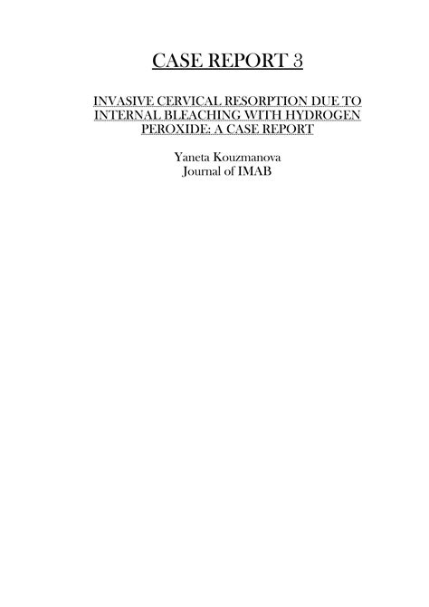 Jc 2 Ecr External Cervical Resorption In Adult Tooth Pdf Free Download