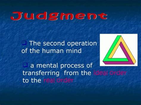 Logic Three Mental Operations Ppt