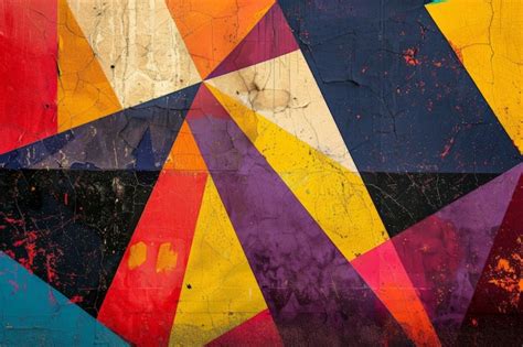 Vibrant Geometric Design With Sharp Angles And Contrasting Colors Premium Ai Generated Image